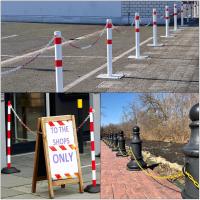 China 10 Feet Length White Plastic Chain for Roadway Crowd Control and Safety Barriers for sale