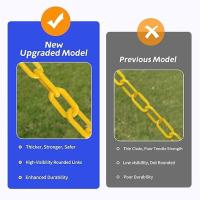 China 50 Feet Yellow Plastic Chain for Indoor and Outdoor Use with 100 Feet Length Options for sale