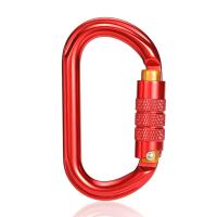China Outdoor Rock Climbing Indoor Leisure Aluminum Alloy Safety Screw Lock Carabiner for sale