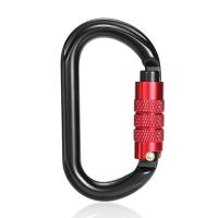 China Outdoor Rock Climbing Indoor Leisure Aluminum Alloy Safety Screw Lock Carabiner for sale