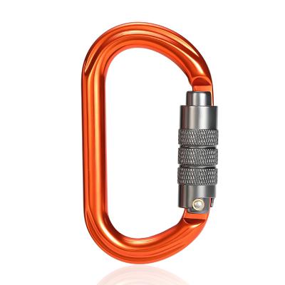 China Outdoor Rock Climbing Indoor Leisure Aluminum Alloy Safety Screw Lock Carabiner for sale