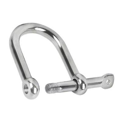 China Stainless Steel Dee Shackle D Shape Screw Pin Large Screw Shackles for Boat Sailboat Chain Rigging Clasp for sale