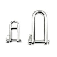 China 304 / 316 Marine Grade Stainless Steel Key Safety Pin Halyard D Dee Shackle with Bar for Lifting for sale