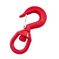 China Forged Alloy Steel Crane Clevis Hook Heavy Duty Swivel Hook with Safety Latch for sale