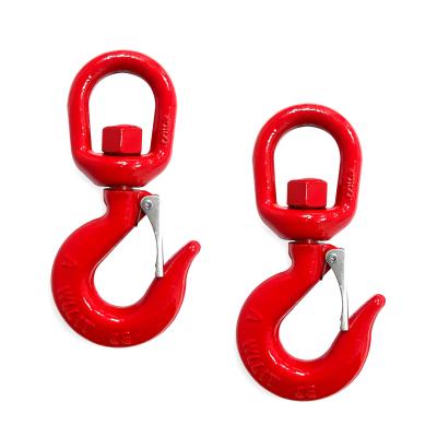 China 360 Degree Rotating Crane Swivel Lifting Eye Hook Swivel Chain Hooks for Lifting Chains Port Transportation for sale