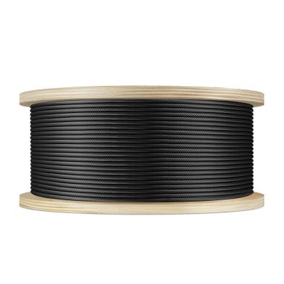 China Black Oxide Wire Rope Black Stainless Steel Cable 7x19 Strands Steel Wire Rope for Deck Railing for sale