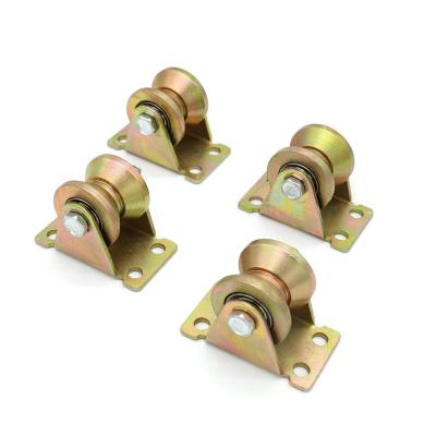 China Gate Door Hardware Accessory Sliding Door Roller Wheel Caster V-Groove Track Wheel for sale