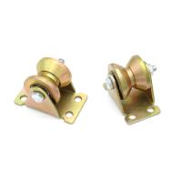 China Yellow Zinc-Plated V -Groove Wheel Sliding Gate Wheels Double Ball Bearing for sale