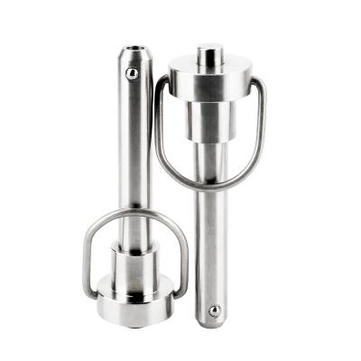 China Stainless Steel Ring Handle Locking Pin Ball Lock Pins Quick Release Pin with Button for sale