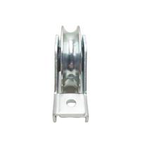 China Hot and Popular Carbon Steel Sliding Double Roller Wheel Pulley Groove U/V/Y Type Sliding Gate Wheels for Rigging for sale