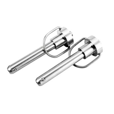 China Quick Release Pin Push-Button Ball Locking Pin 304 Stainless Steel Ring Handle Locking Pin for sale