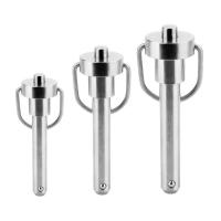 China Quick Release Pin Push-Button Ball Locking Pin 304 Stainless Steel Ring Handle Locking Pin for sale