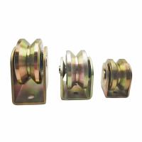 China Heavy Duty Double-Bearing Pulley Wheel Single Bearing Rail Pulley with Zinc Plated for sale