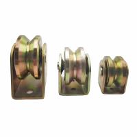China Heavy Duty Double-Bearing Pulley Wheel Single Bearing Rail Pulley with Zinc Plated for sale