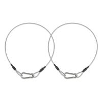 China Stainless Steel Wire Rope Sling Safety Cable Sling with Carabiner Lock for sale