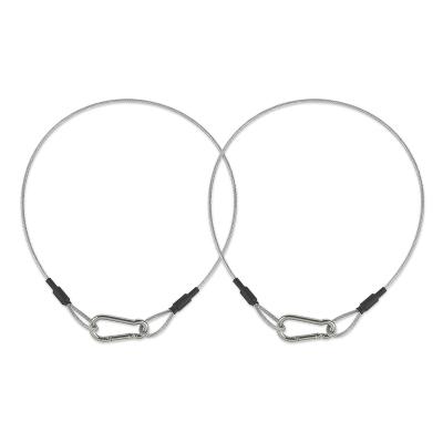 China Stainless Steel Wire Rope Sling Safety Cable Sling with Carabiner Lock for sale