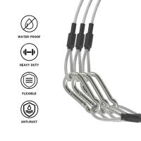 China Stainless Steel Wire Rope Sling Safety Cable Sling with Carabiner Lock for sale