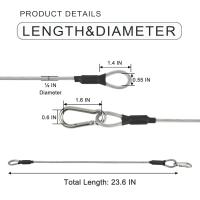 China Stainless Steel Wire Rope Sling Safety Cable Sling with Carabiner Lock for sale