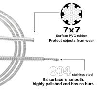 China Stainless Steel Wire Rope Sling Safety Cable Sling with Carabiner Lock for sale