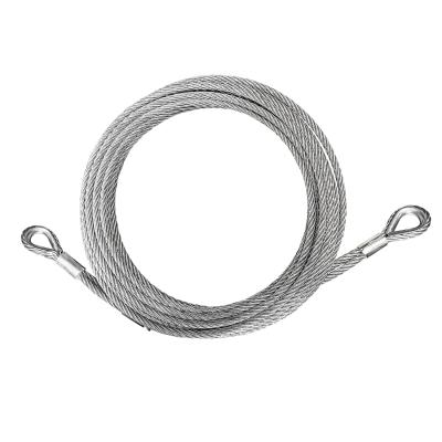 China Stainless Steel Wire Rope Sling Eye and Eye Wire Rope Sling Mechanically Spliced Rigging Lifting Sling for sale