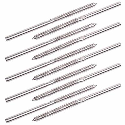 China T316 Stainless Steel Right&Left Handed Thread Swage Lag Screws for Wood Posts of 1/8