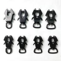 China Aluminium Pet Release Buckle Frog Clip Pet Snap Hook Frog Carabiner Safety Harness Collar Frog Clip Buckles for sale