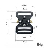 China Breaking Strength Steel Quick Release Buckle Hook for 40mm Webbing Strap for sale