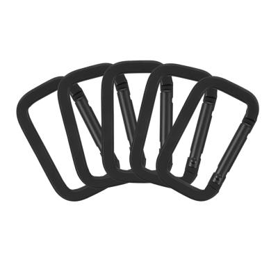 China High Quality D-Type Buckle Aluminum Alloy Steel Square Carabiner with Snap Hook for sale