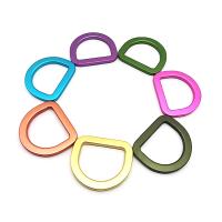 China Aluminum Buckle D Ring for Handbag Flat D Ring for Webbing and Lashing Strap for sale