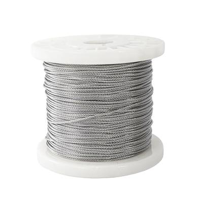 China 304 Stainless Steel Wire Rope 7x19 Strands Construction for Shade Sail & Hanging Lights Hardware Kit for sale