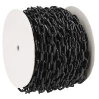 China 8MM Plastic Barrier Chain Black Plastic Chain Safety Traffic Plastic PE Link Chain for sale