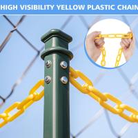 China 8mm Plastic Chain Yellow Plastic Chain Links Safety Traffic Plastic PE Link Chain for sale