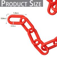 China 6mm Plastic Chain Red Plastic Chain Links Safety Traffic Plastic PE Link Chain for sale