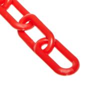 China Red Plastic Coating Link Chain PE Road Safety Traffic Warning Barrier Chain for sale