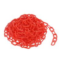 China Red Plastic Coating Link Chain PE Road Safety Traffic Warning Barrier Chain for sale
