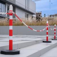 China Red Plastic Coating Link Chain PE Road Safety Traffic Warning Barrier Chain for sale