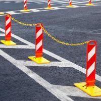 China Plastic Chain Barrier Link Chain Weatherproof Safety Links for Crowd Control Barriers Queue Line Parking Driveway Decoration for sale