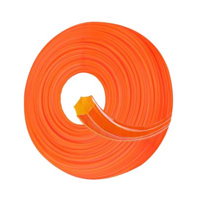China Orange Color Pre-cut Garden Brush Cutter Trimmer Line Hexagonal Nylon Lawn Trimmer Line for sale