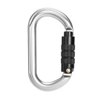 China 25kN Aluminum Alloy O Shape Self-Locking Outdoor Climbing Safety Carabiner for sale