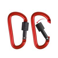 China D-Shaped Climbing Aluminum Carabiner 6kN D Ring Key Rings Clips Locking Carabiner for Camping for sale