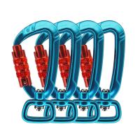 China Locking Carabiner Clip with Swivel Ring Carabiner Fix Clip  Auto Locking 4kN Swivel Snap Hook for sale