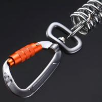 China Locking Carabiner Clip with Swivel Ring Carabiner Fix Clip  Auto Locking 4kN Swivel Snap Hook for sale