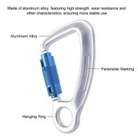 China 23kN Aluminum Carabiner Captive Eye Steel Triple Action Twist Lock Carabiner for sale