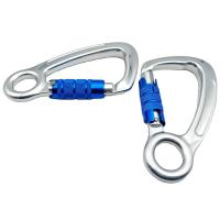 China Auto-Locking Climbing Hardware Twist Lock 23kN Aluminum Carabiner with Captive Eye for sale
