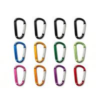 China Custom Logo 12mm D-Shape Tactical Snap Carabiner Hook Spring Snap Hook for Bag/Buckle for sale