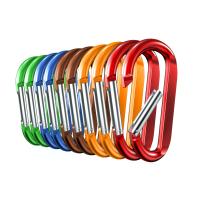 China D Ring Shape Hook Multi-Function Spring Snap Key Clips Tool for Home Camping Hiking Traveling Backpack for sale