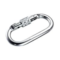 China 25KN Heavy Duty Fall Protector Carabiner Clip Climbing Carabiner with Screw Gate for sale