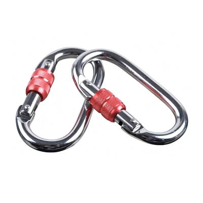 China Climbing Carabiner 25kN 5620Lbs Heavy Duty Locking Carabiner Clip Industrial Twist Lock Carabiners for Climbing for sale
