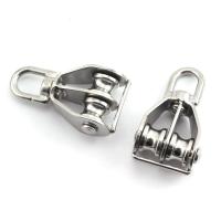 China Customized M15 - M50 Stainless Steel 304 Single Eye Swivel Sheave Pulley Block for Wire Rope for sale