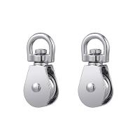 China Customized M15-M50 Stainless Steel 304 Single Eye Swivel Sheave Pulley Block for Wire Rope Honghao Model HH-3963 for sale